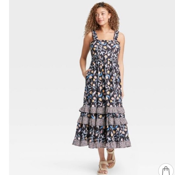 Universal Thread | Dresses | Universal Thread Floral Smocked Tiered ...